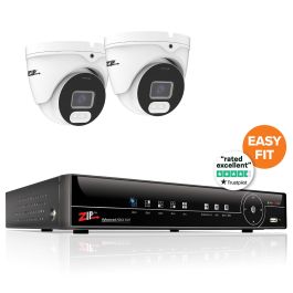 4CH IP CCTV Base Kit 1TB 4 Camera x ND Eyeballs (White) - SURE24